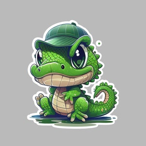Cute Baby Alligator Sticker - Car Truck Window Bumper Graphics ...
