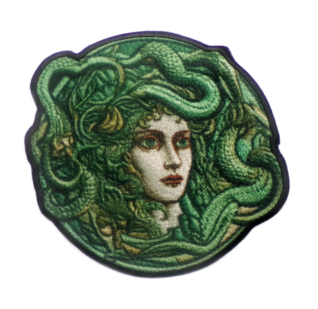 Medusa Snakes Patch Iron-on Decorative Applique for Backpack Clothing ...
