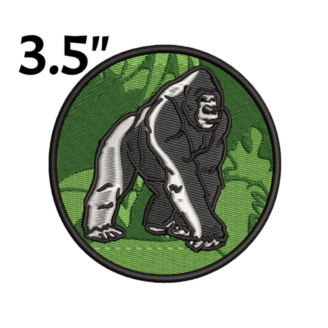 Gorilla Patch Embroidered Iron-on/sew-on Premium Applique Clothing Vest ...