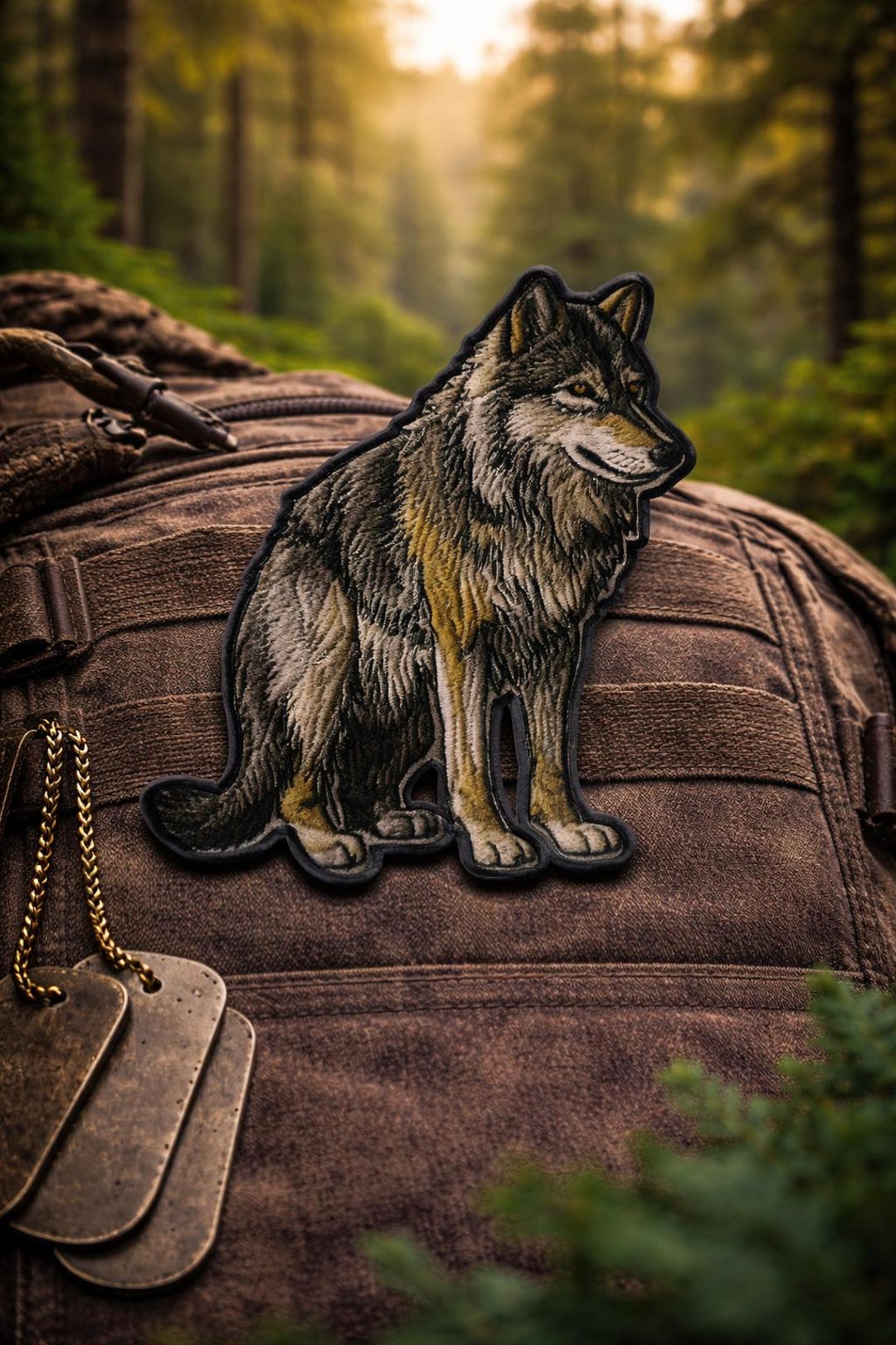 Wolf Patch/iron-on Patch/wild Animal Badge/nature & Wildlife Gift ...