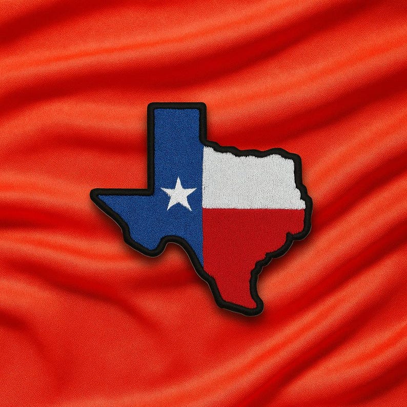 Texas State Flag Patch Veteran Made, Lone Star TX Emblem (iron-on/sew ...