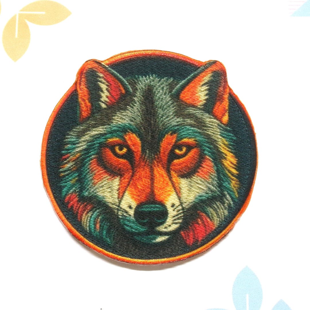 Wolf Patch/iron-on Wild Animal Badge/decorative Patch/nature Lover Gift ...