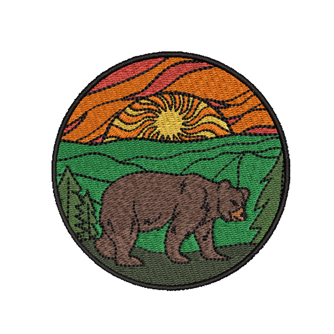 Bear Patch/iron-on Wild Animal Badge/decorative Patch/nature Lover Gift ...
