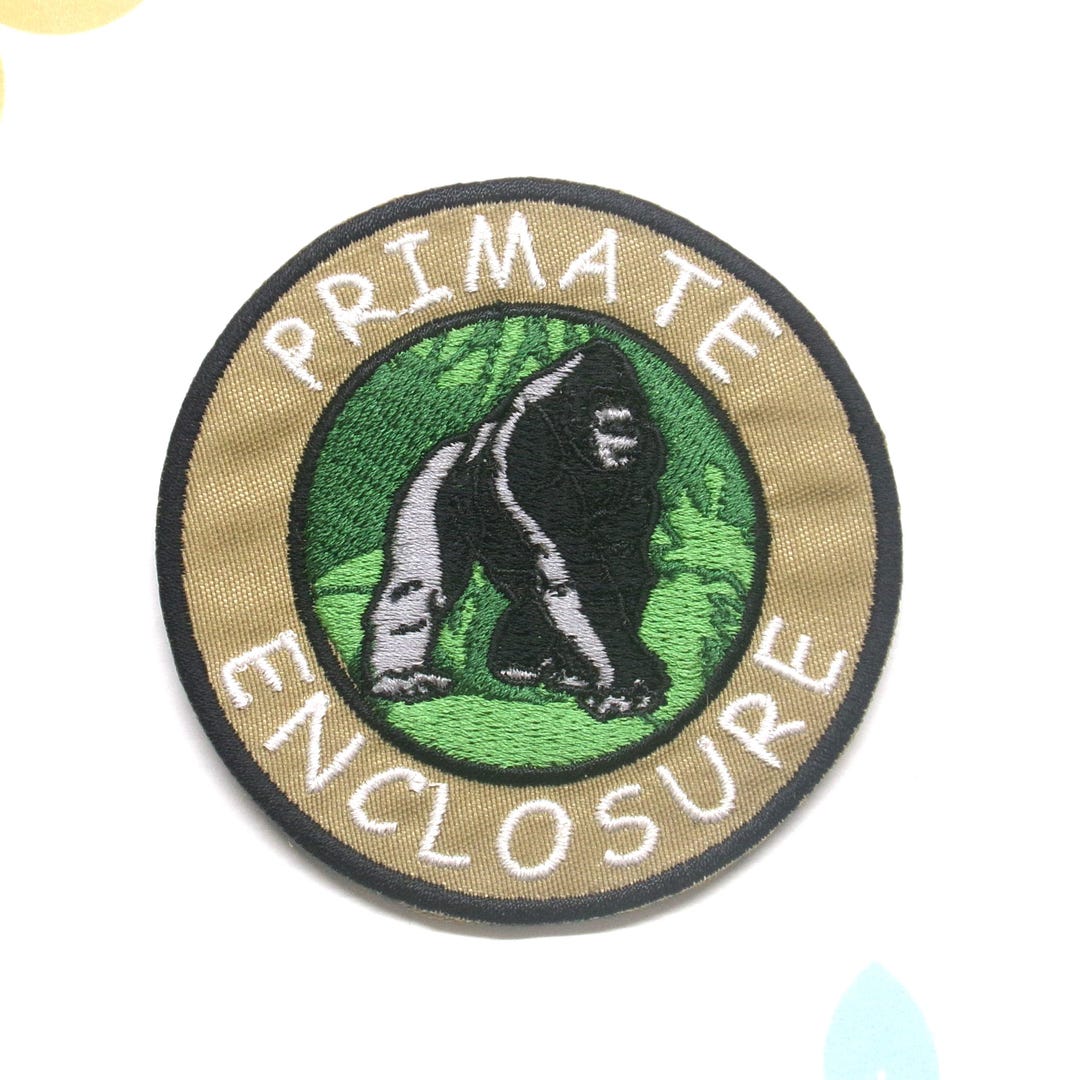 Gorilla Patch/iron-on Wild Animal Badge/decorative Patch/nature Lover ...