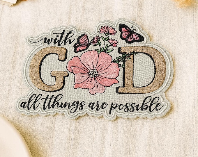 2 Corinthians 12:9 Patch, Bible Verse Patch, Iron-on Patch, Christian ...