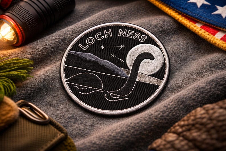 Loch Ness Monster Patch/iron-on Patch/paranormal Patch/cryptid Badge ...