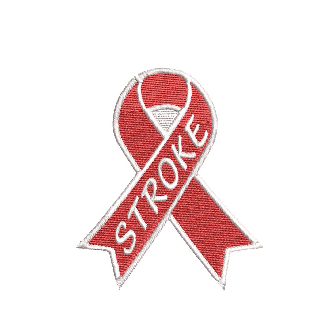 Stroke Awareness Ribbon Patch Embroidered Iron-on Applique Vest Jacket ...