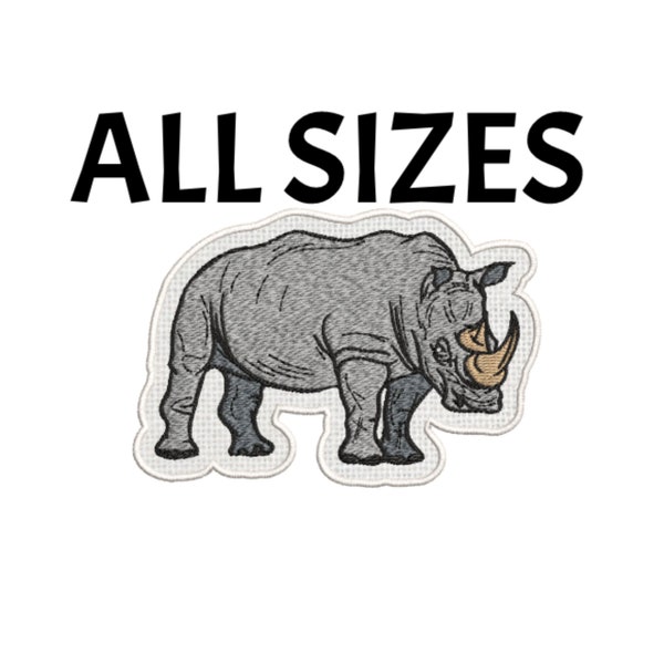 Rhino Applique - Etsy
