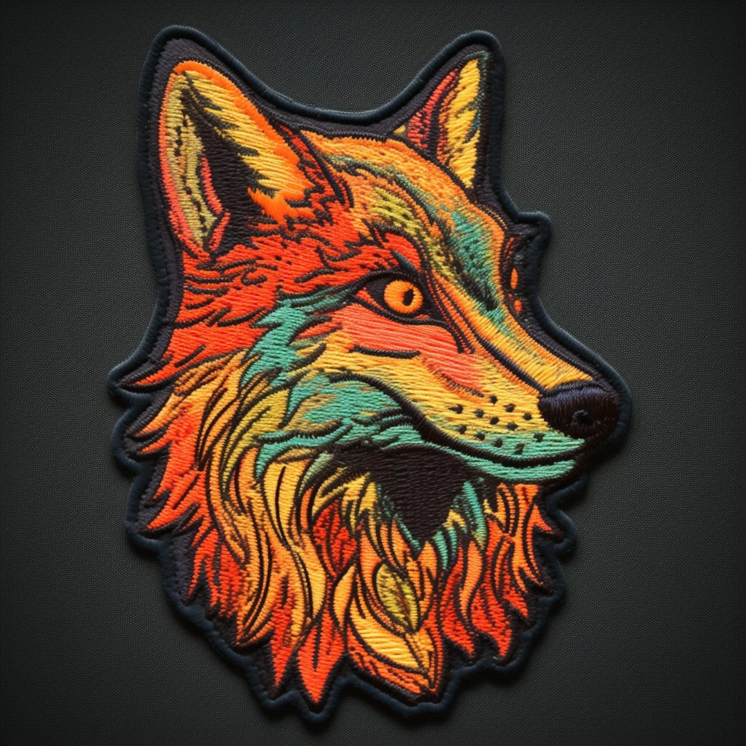 Red Fox Patch Iron-on/sew-on Applique for Backpack Clothing Vest Bag ...