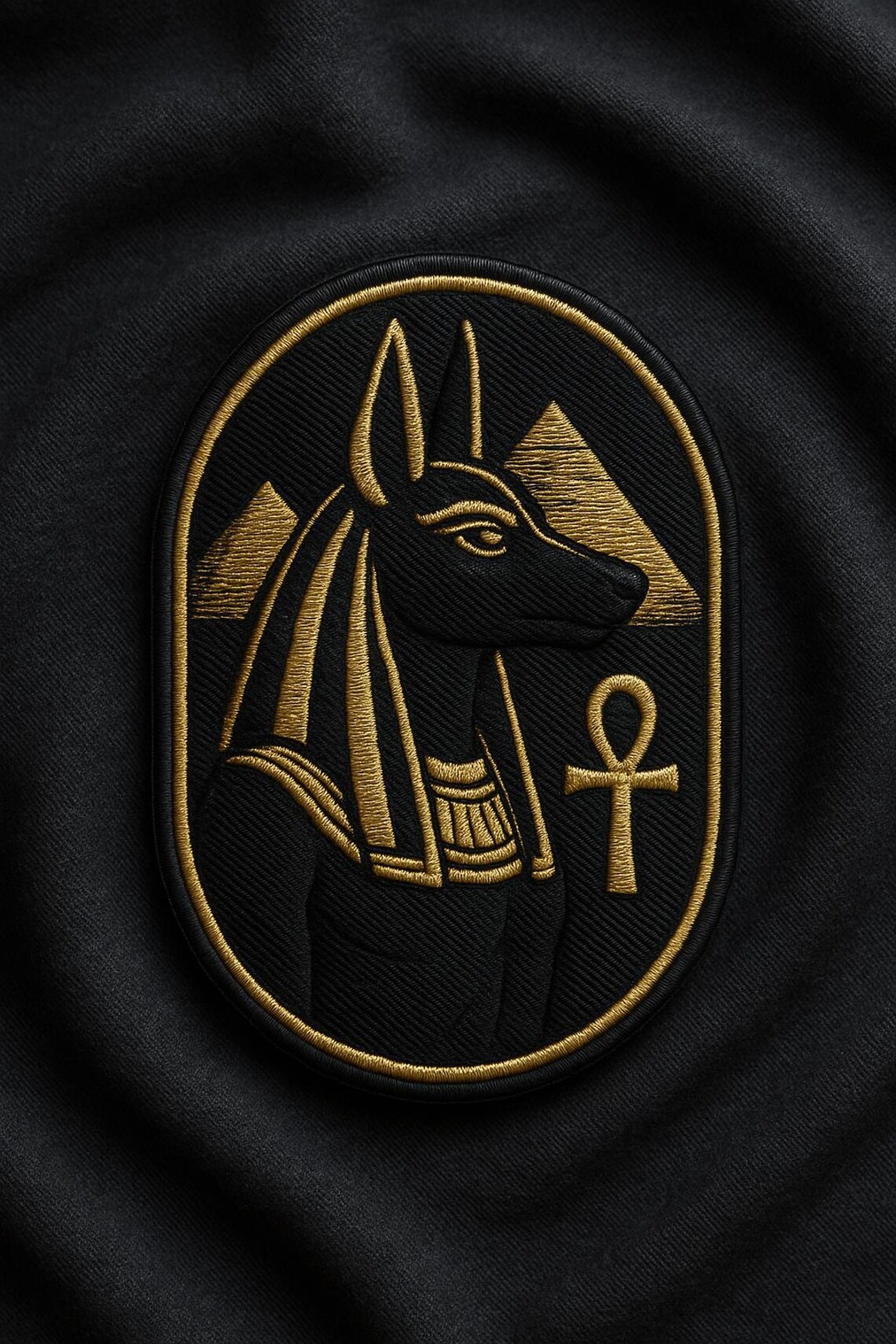Anubis Jackal-headed Figure Patch/ankh Symbol/iron-on Patch/ancient ...