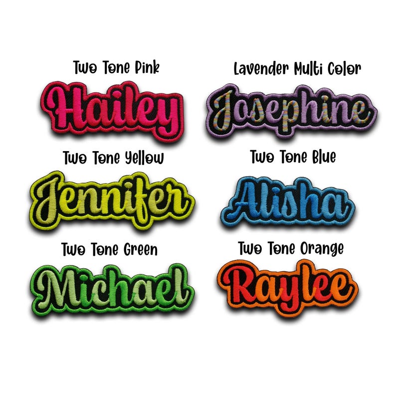 Custom Name Patch Embroidered, Colorful Custom Name Patches, Sew On ...