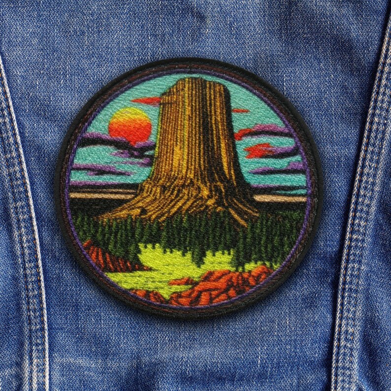 Devils Tower National Monument Patch/iron-on Patch/hiking Nature Badge ...