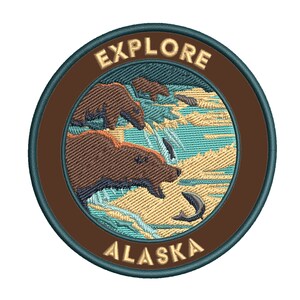 Explore Alaska Embroidered 3.5 Patch Iron/sew Bears - Etsy