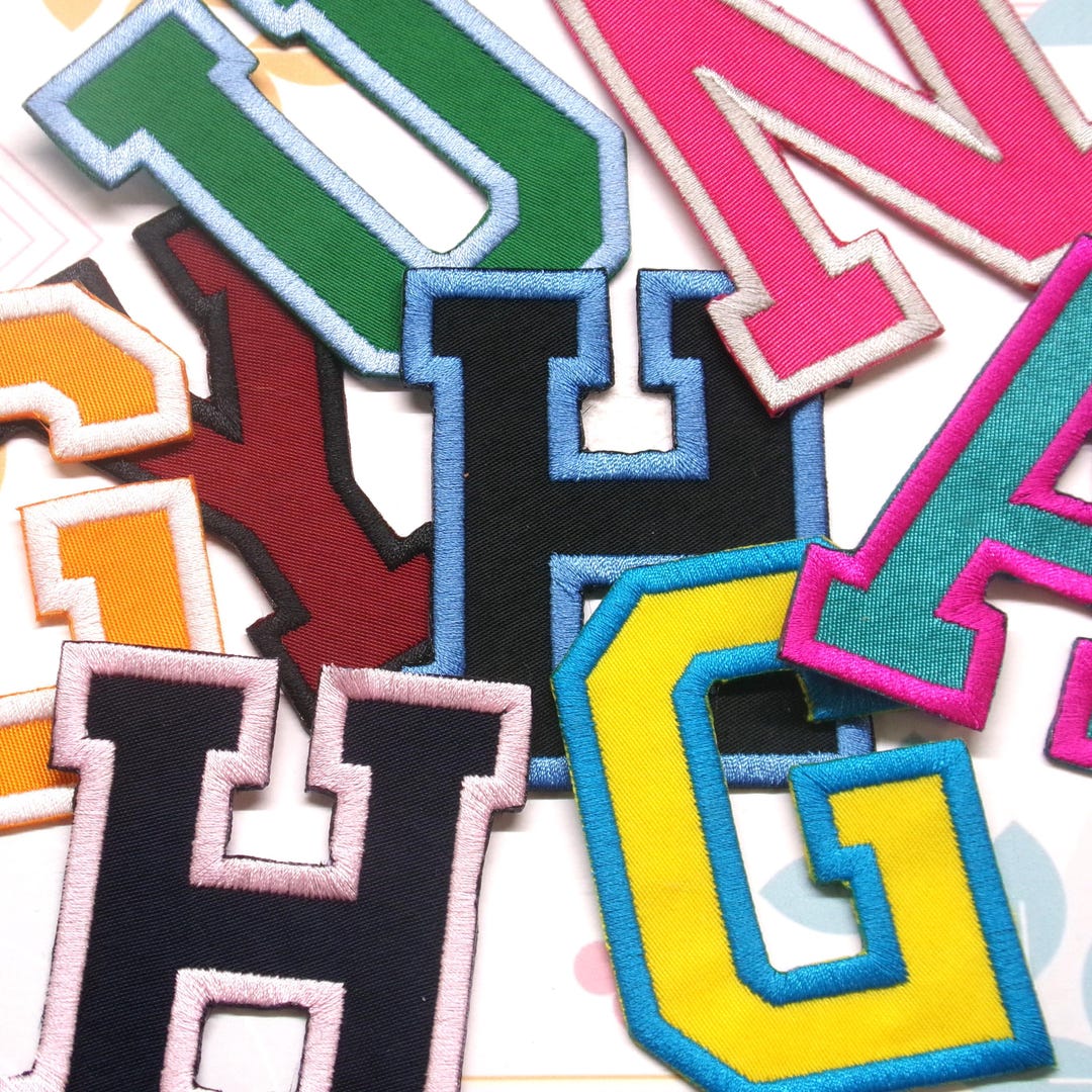 High School Varsity Letters Patch College Letterman Jacket Embroidered ...