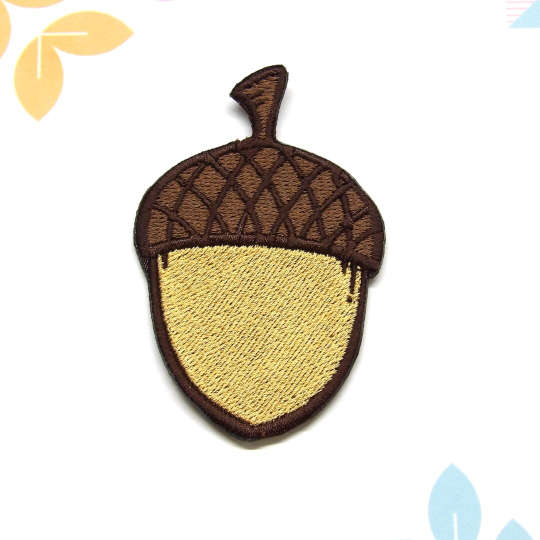 Acorn Patch Embroidered DIY Iron-on/sew-on Applique Vest Jacket ...