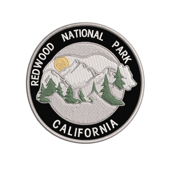 Redwood National Park California Embroidered Patch | Etsy