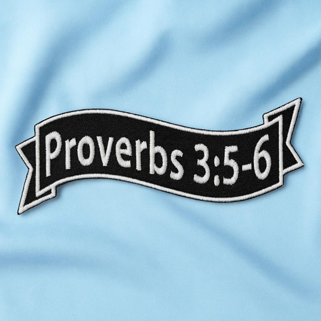 Proverbs 3:5-6 Patch/bible Verse Patch/iron-on Patch/religious Patches ...