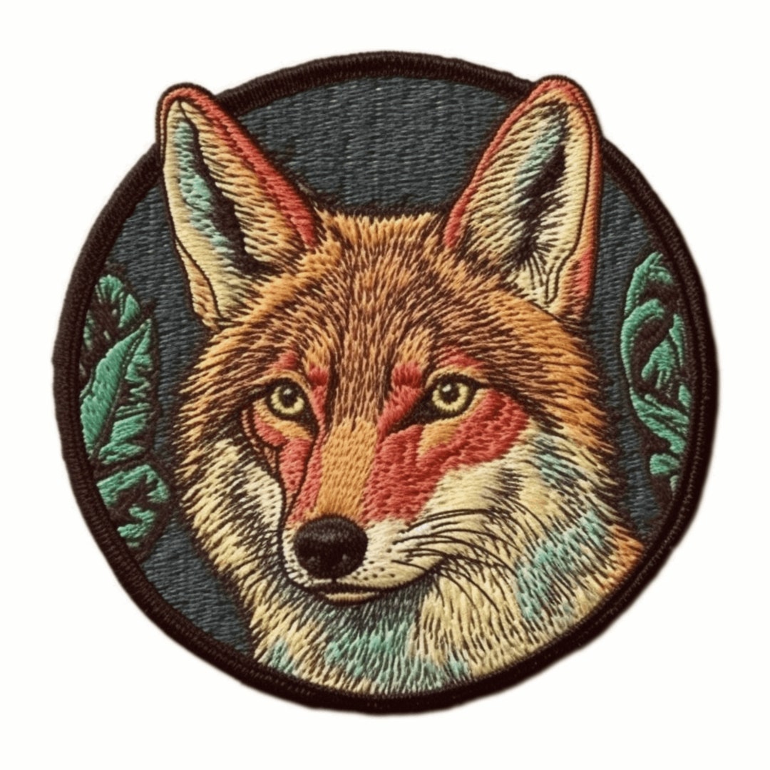 Coyote Patch Animal Badge Iron-on Applique for Backpack Clothing Vest ...
