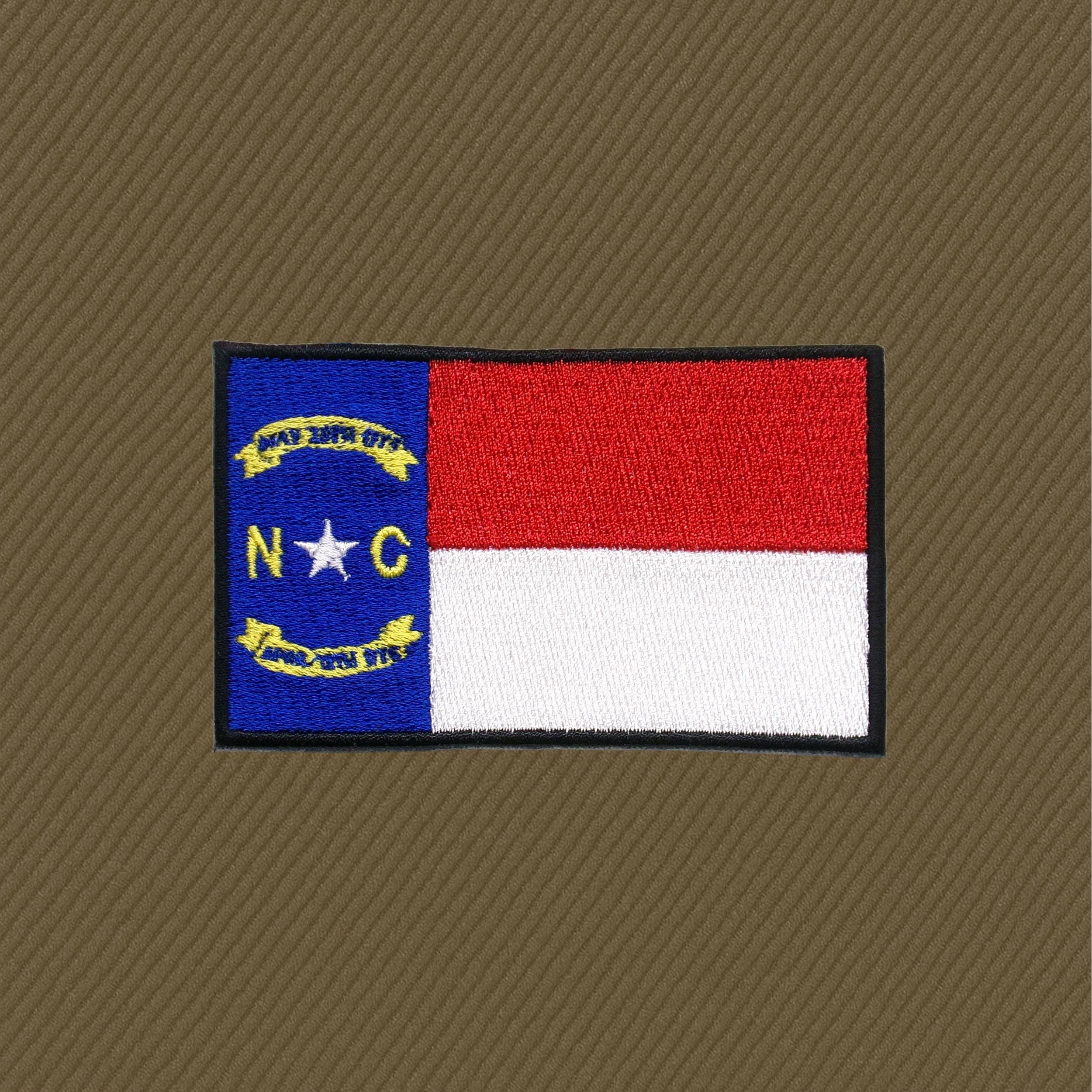 North Carolina State Flag Patch Applique - Veteran Made Tactical Badge ...