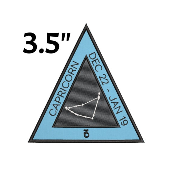Astrology Capricorn Sign Symbol Patch Embroidered Iron-on - Etsy