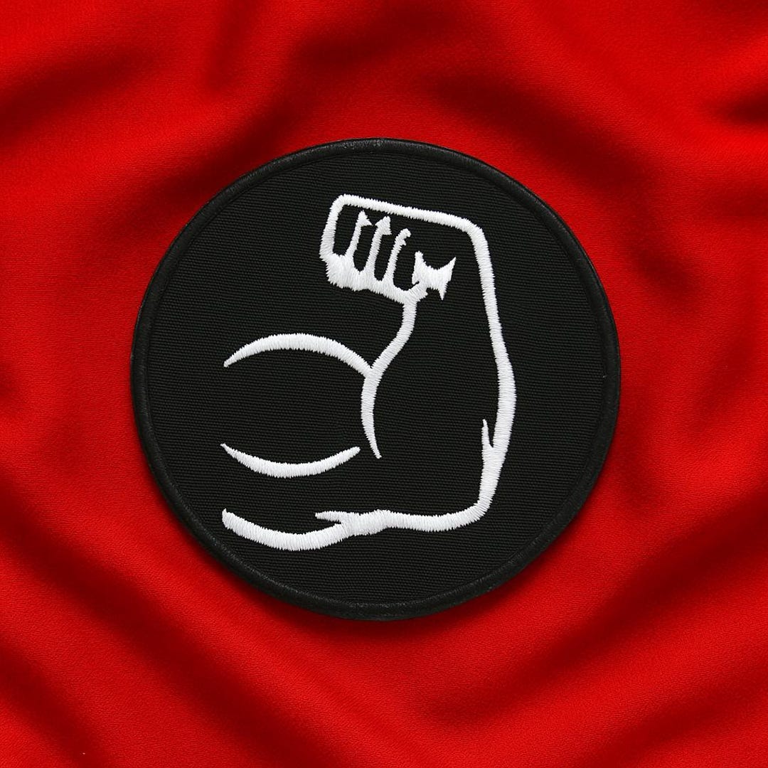 Bicep Muscle Patch Work Out Patch Embroidered Iron-on Applique for Gym ...