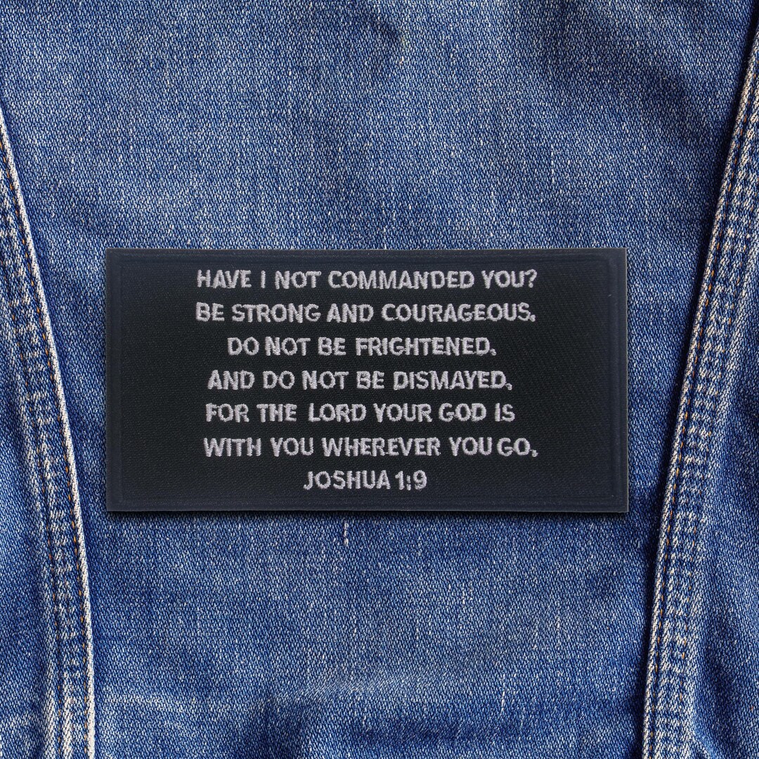 Joshua 1:9 Patch/bible Verse Patch/iron-on Patch/faith Gift/christian ...