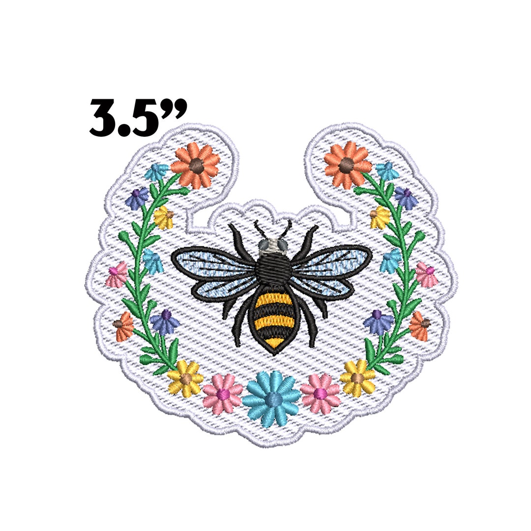 Bumble Bee Patch Embroidered DIY Iron-on/sew-on Applique Vest Jacket ...