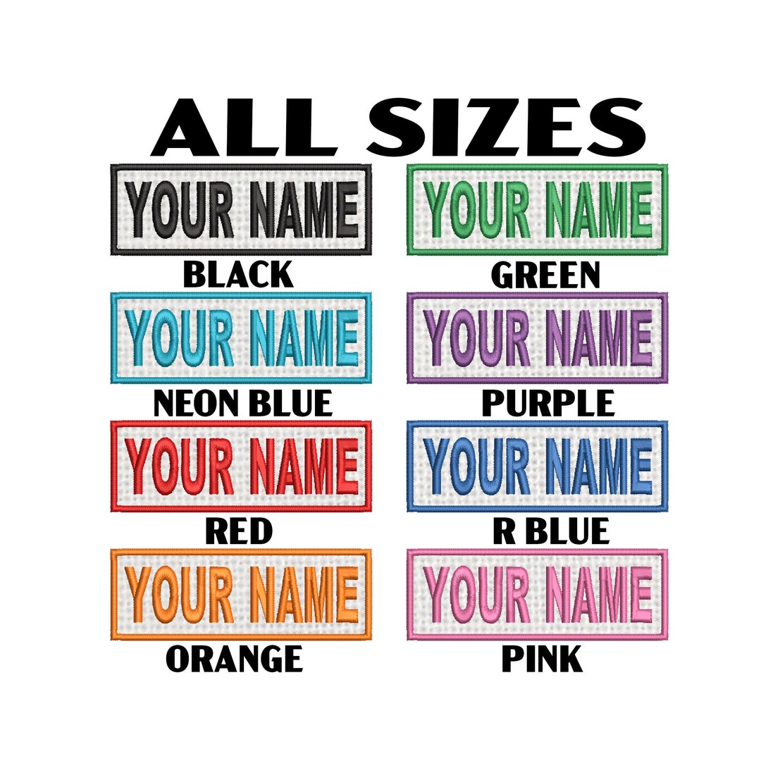 Custom Name Patch Versatile your Name Personalized Name Tag Embroidered ...