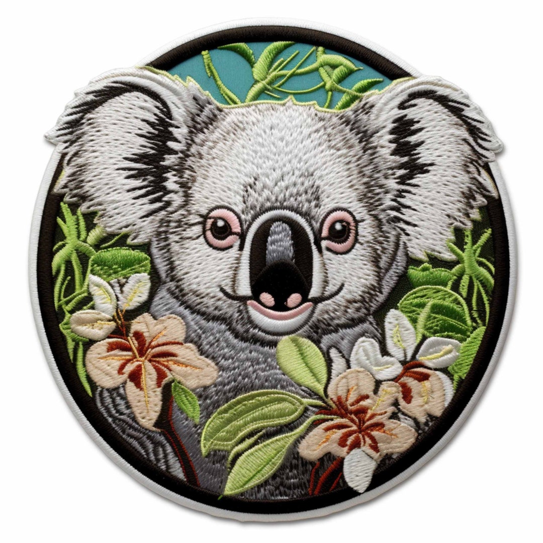 Koala Patch Iron-on/sew-on Applique for Backpack Clothing Vest Bag Jacket Hat, Australia, Wild ...