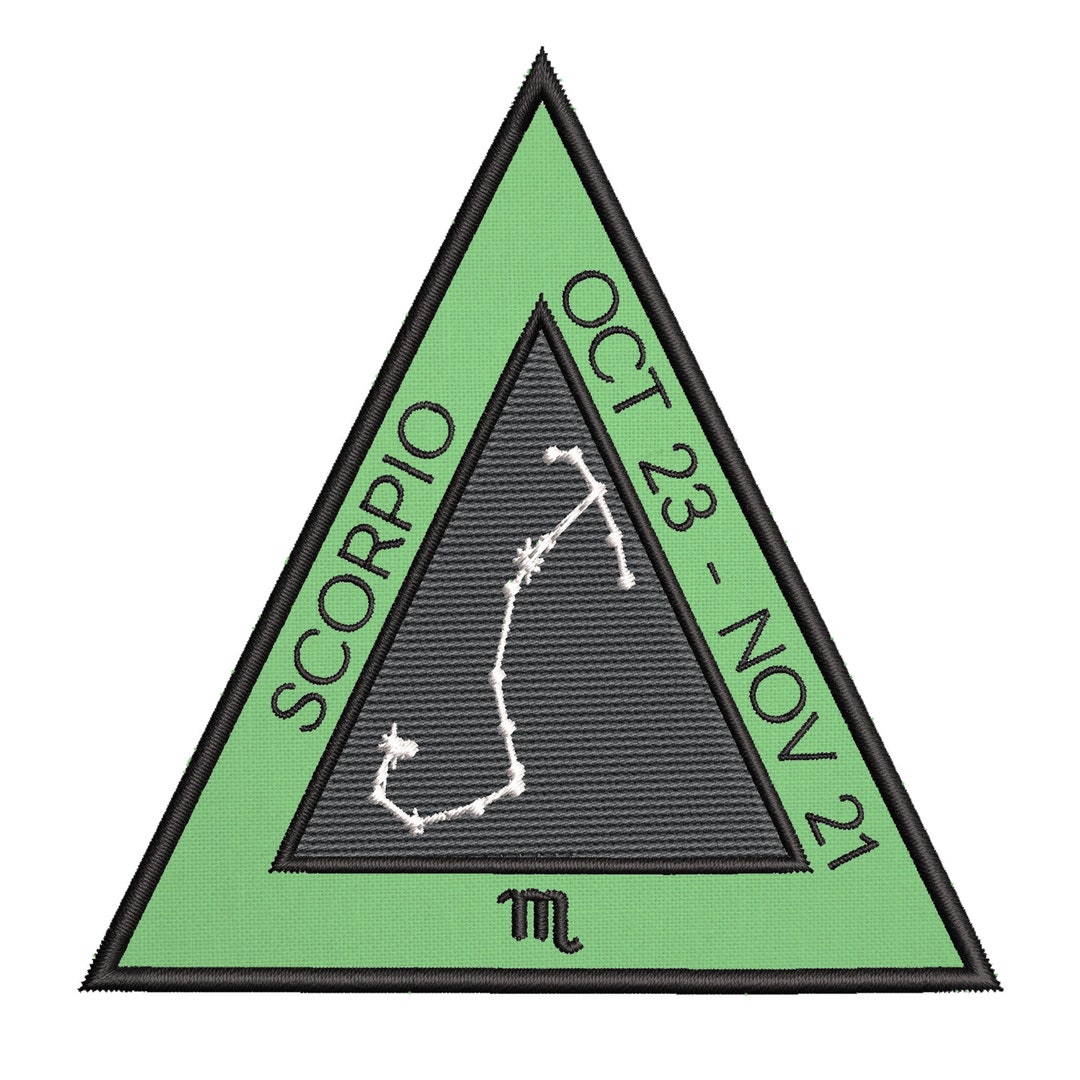 Scorpio Embroidered Patch 3.5 Iron / Sew-on Applique Horoscope Patch ...