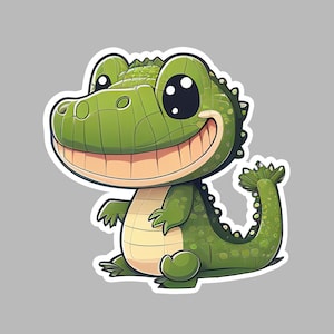 Cute Baby Alligator Sticker - Car Truck Window Bumper Graphics ...