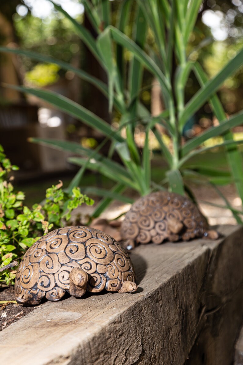 Handmade Ceramic Turtle Garden Decor | Etsy