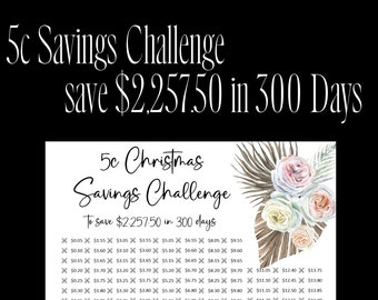 50c SAVINGS CHALLENGE Printable Christmas Saving Tracker Savings ...