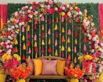 6 Ft New Tassel String Hangings for Wedding Decor Mehndi & Sangeet ...