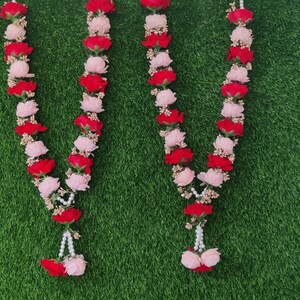 Pair of Artificial Rose Flower Varmala Welcom Mala, Wedding Mala, Honor ...