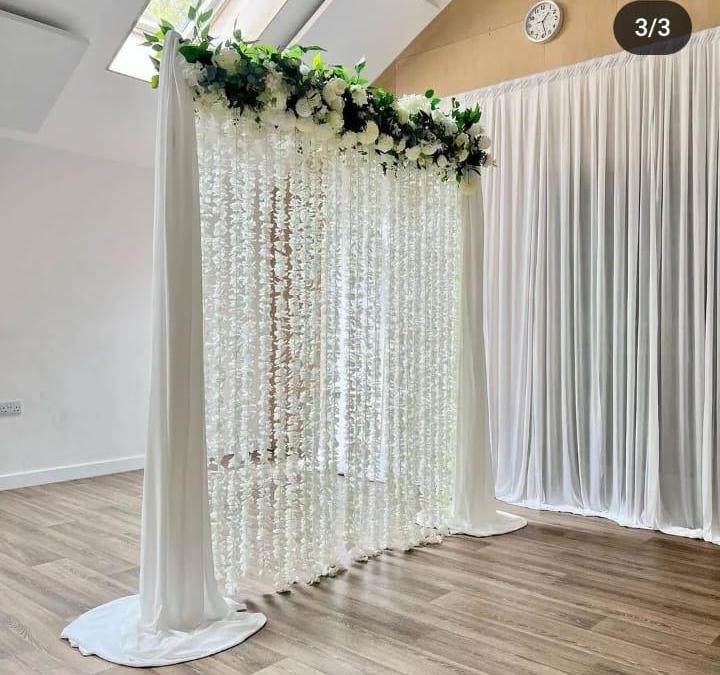 6ftx6 Ft Nikah Pardah Partition Set of Garlands,top Flower Runner ...