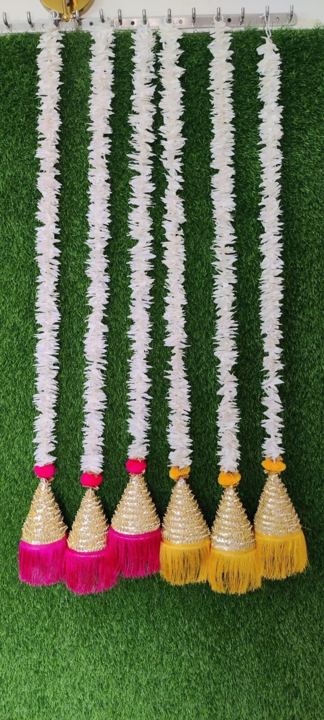 4 Ft Jasmine Rajnigandha Kone Gota Garland Hanging for Wedding ...