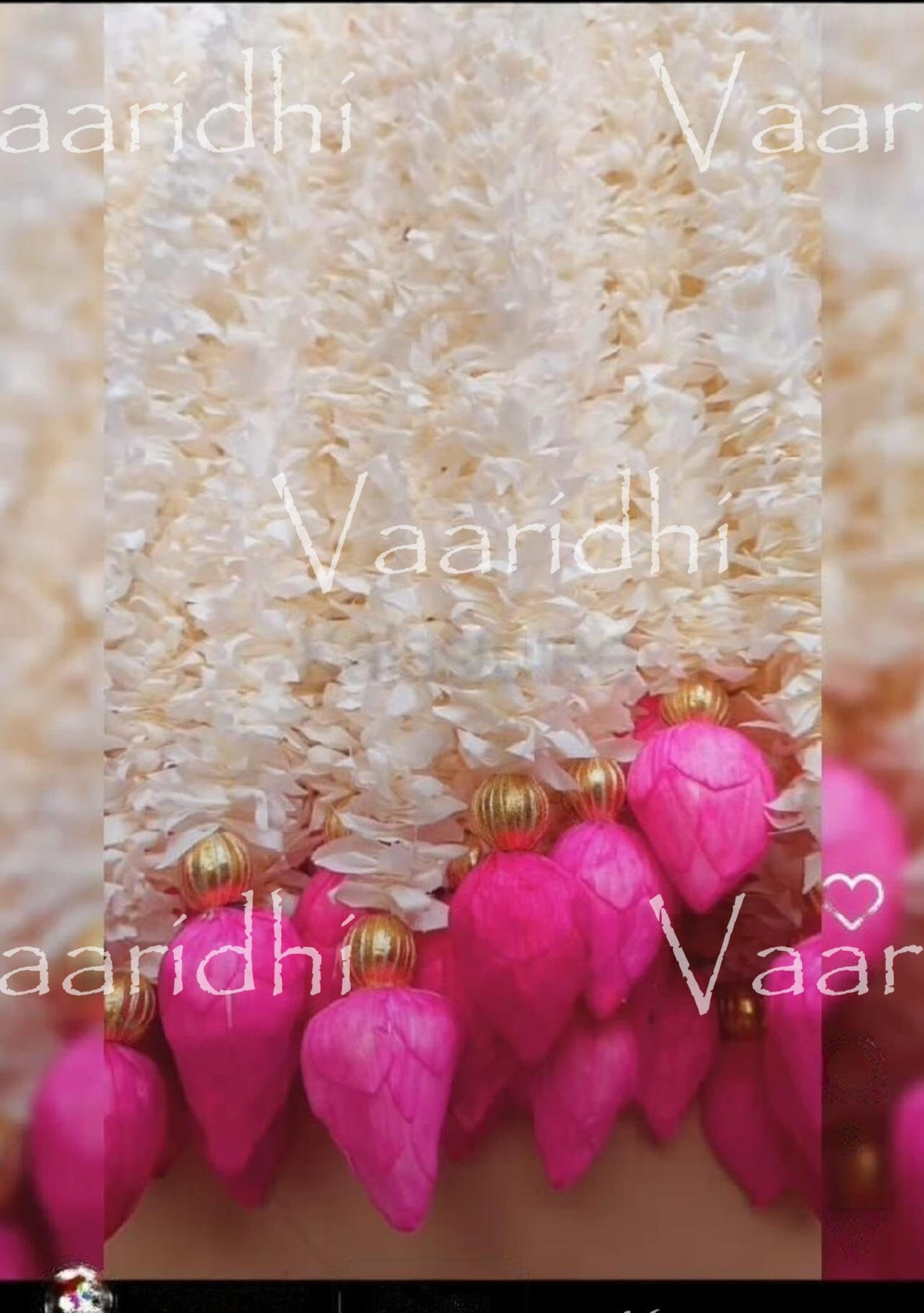 3ft Jasmine Gajra Garland Flower With Lotus Buds for Wedding - Etsy