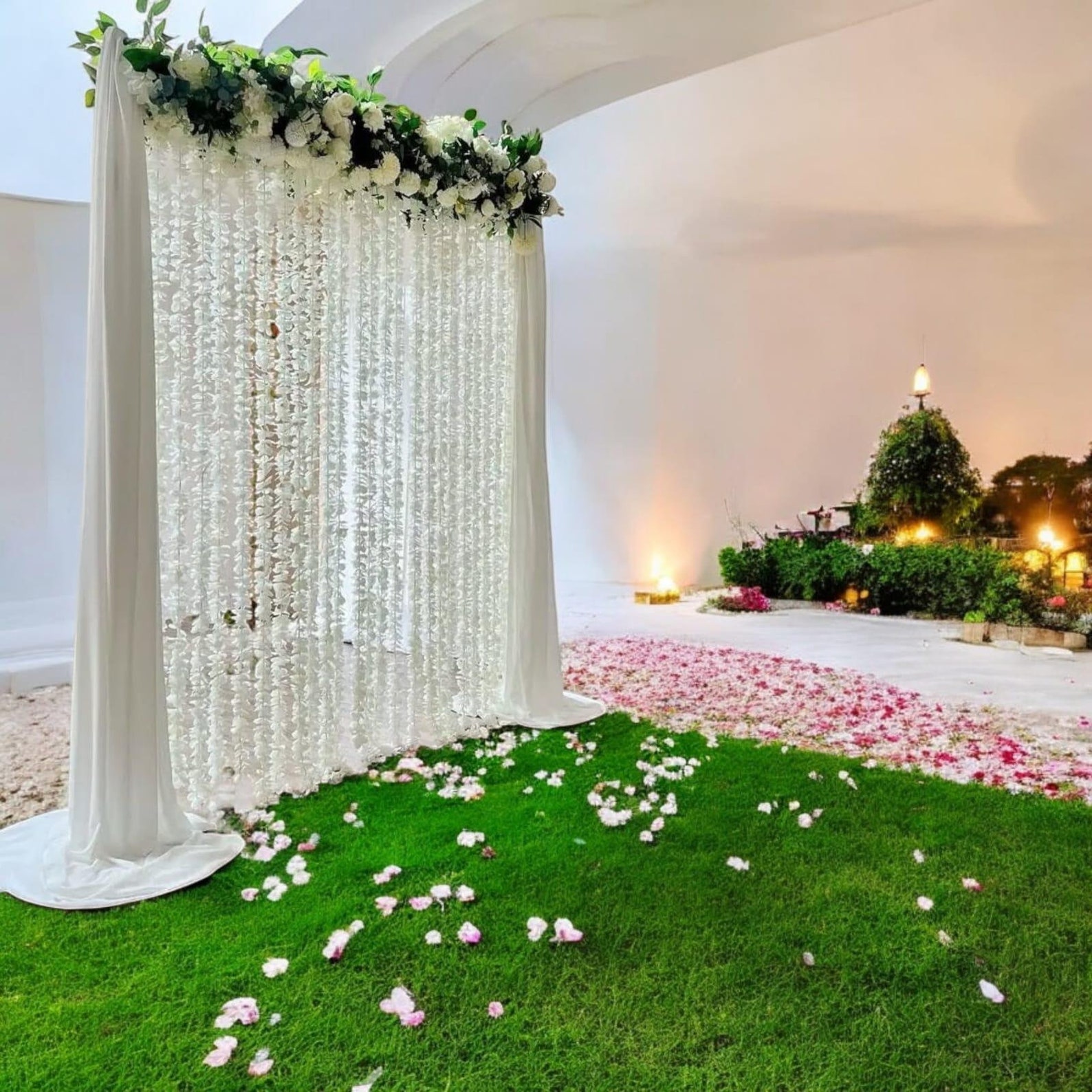 6ftx6 Ft Nikah Pardah Partition Set of Garlands,top Flower Runner ...