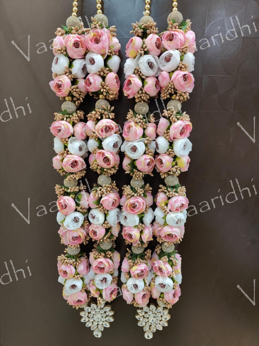 Varmala Peony Flower Engagement Garlands, Wedding Mala, Honor Mala ...