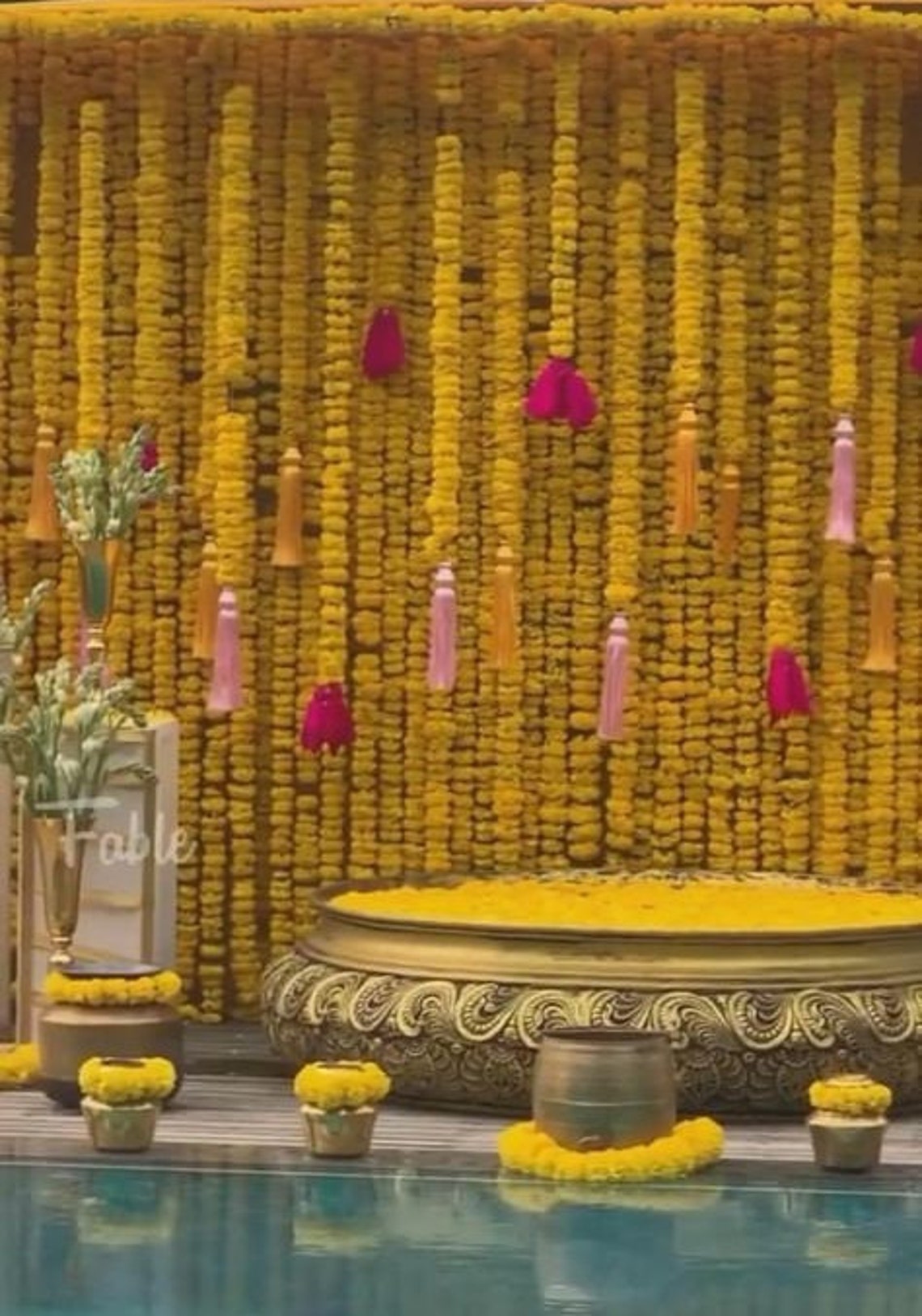 6ft Marigold Decoration Hangings BUFFED With Tassels for - Etsy