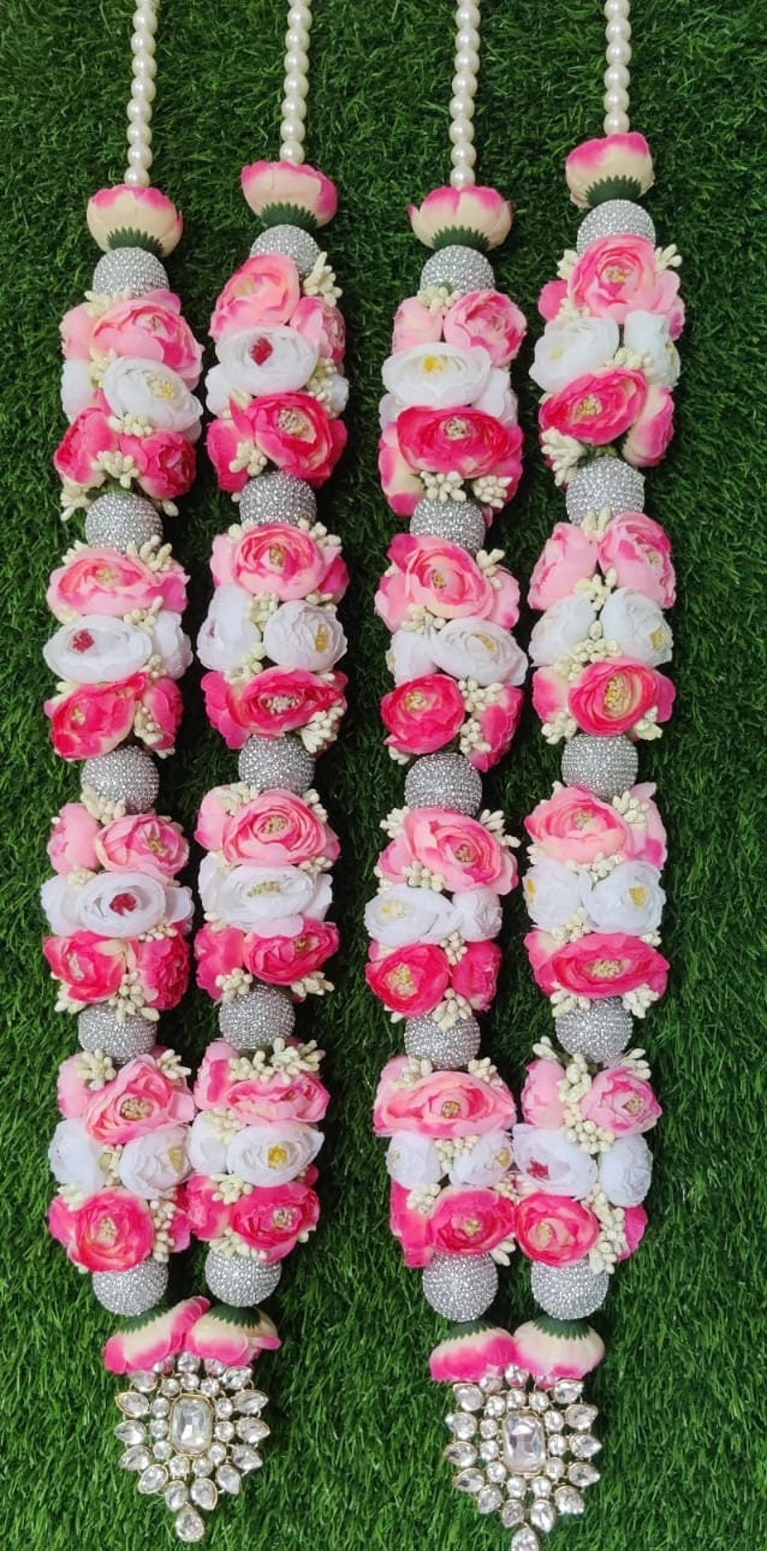 Handmade Varmala Peony Flower Engagement Garlands, Wedding Mala, Honor ...