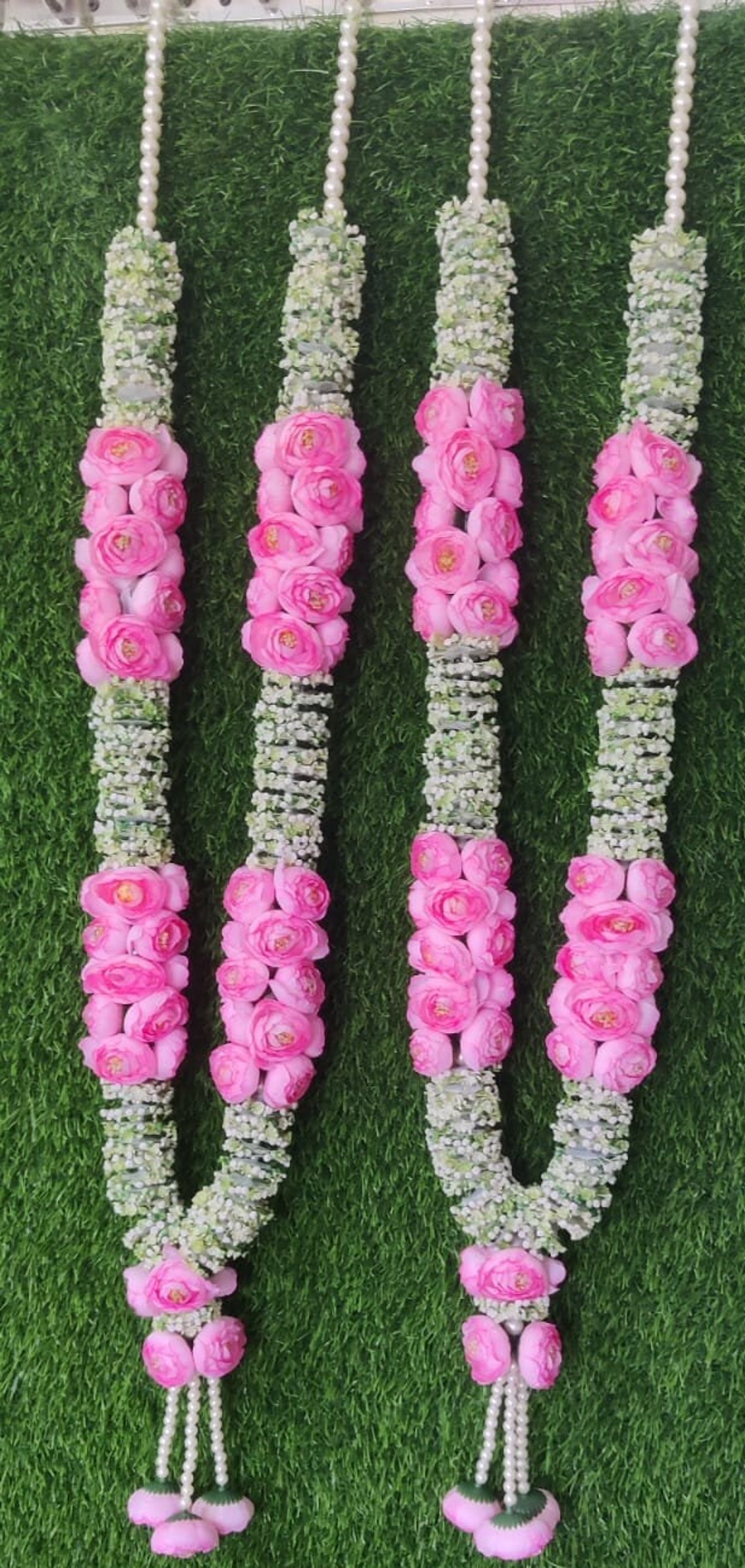 Handmade Indian Wedding Garland, Artificial Flower Jaimala Pair - Etsy