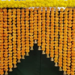 Marigold Garland Backdrop, Indian Wedding Decor, Puja, Haldi, Mehndi - Etsy