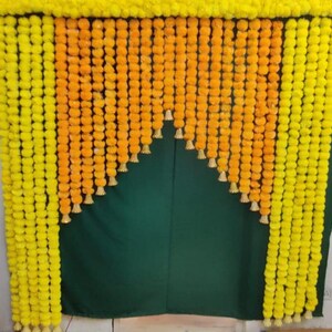 Marigold Garland Backdrop, Indian Wedding Decor, Puja, Haldi, Mehndi - Etsy