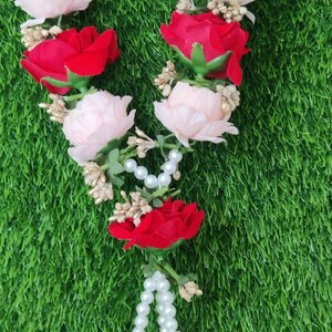 Pair of Artificial Rose Flower Varmala Welcom Mala, Wedding Mala, Honor ...