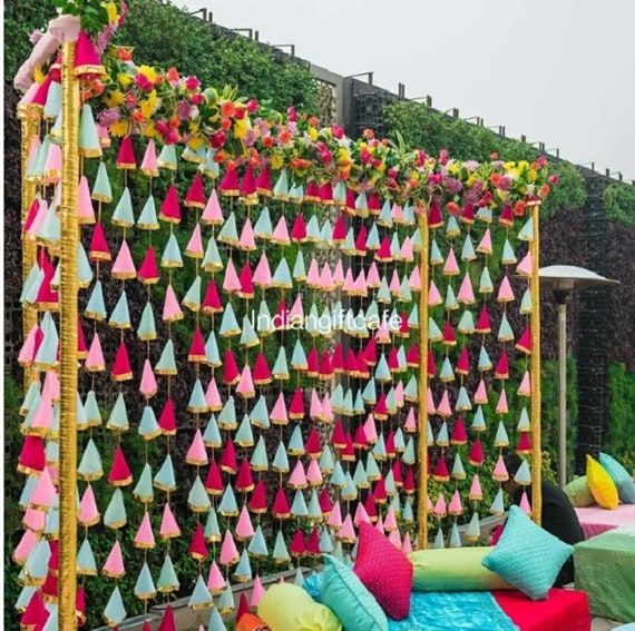 8ft Net Gota Hangings for Mandap Decoration.wedding Mehndi Decoration Indian Shaadi Haldi Decor Hangings Decoration new Gota Strings Etsy UK