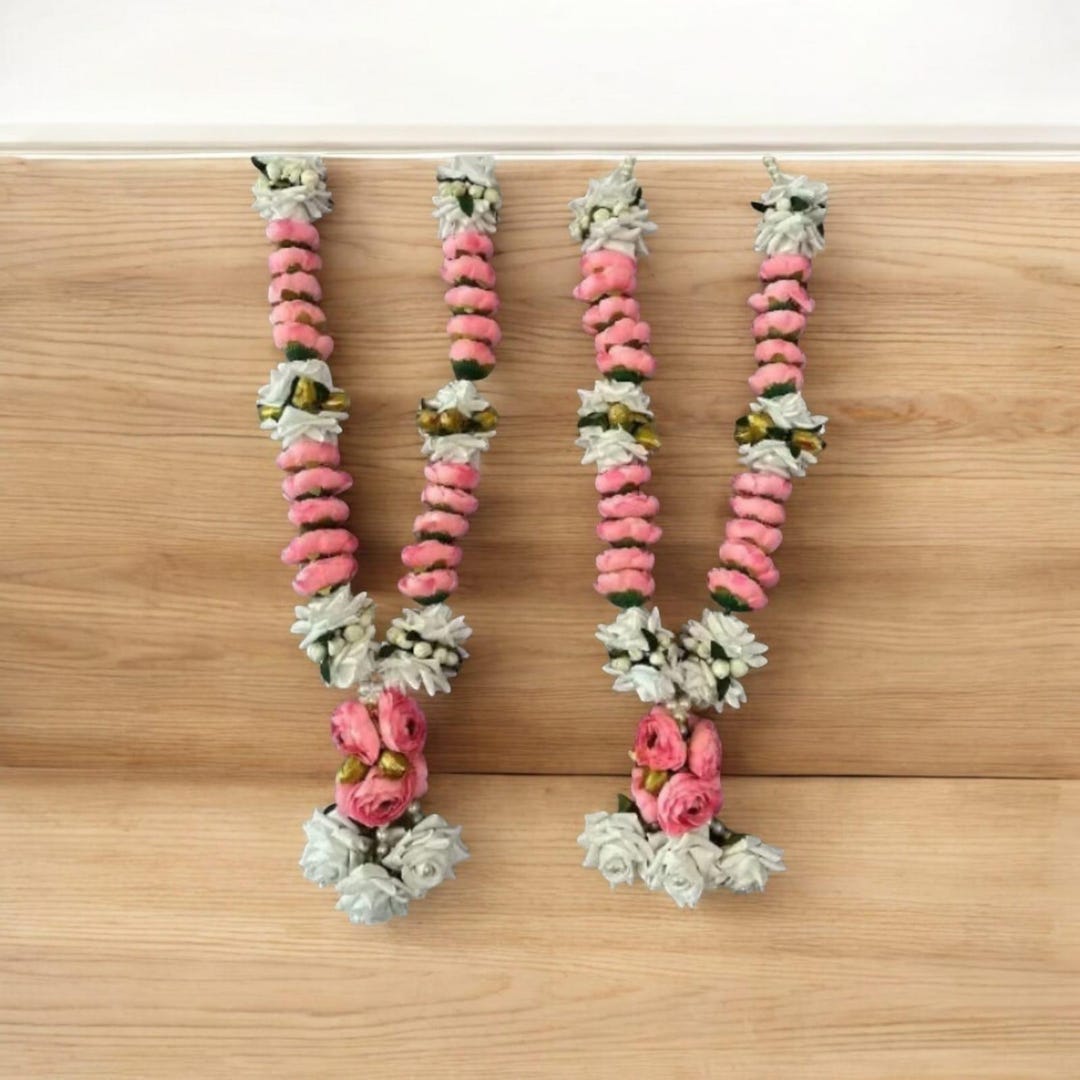 Varmala Flower Garland Peony and Rose Wedding Mala, Puja Mala, Jaimala ...
