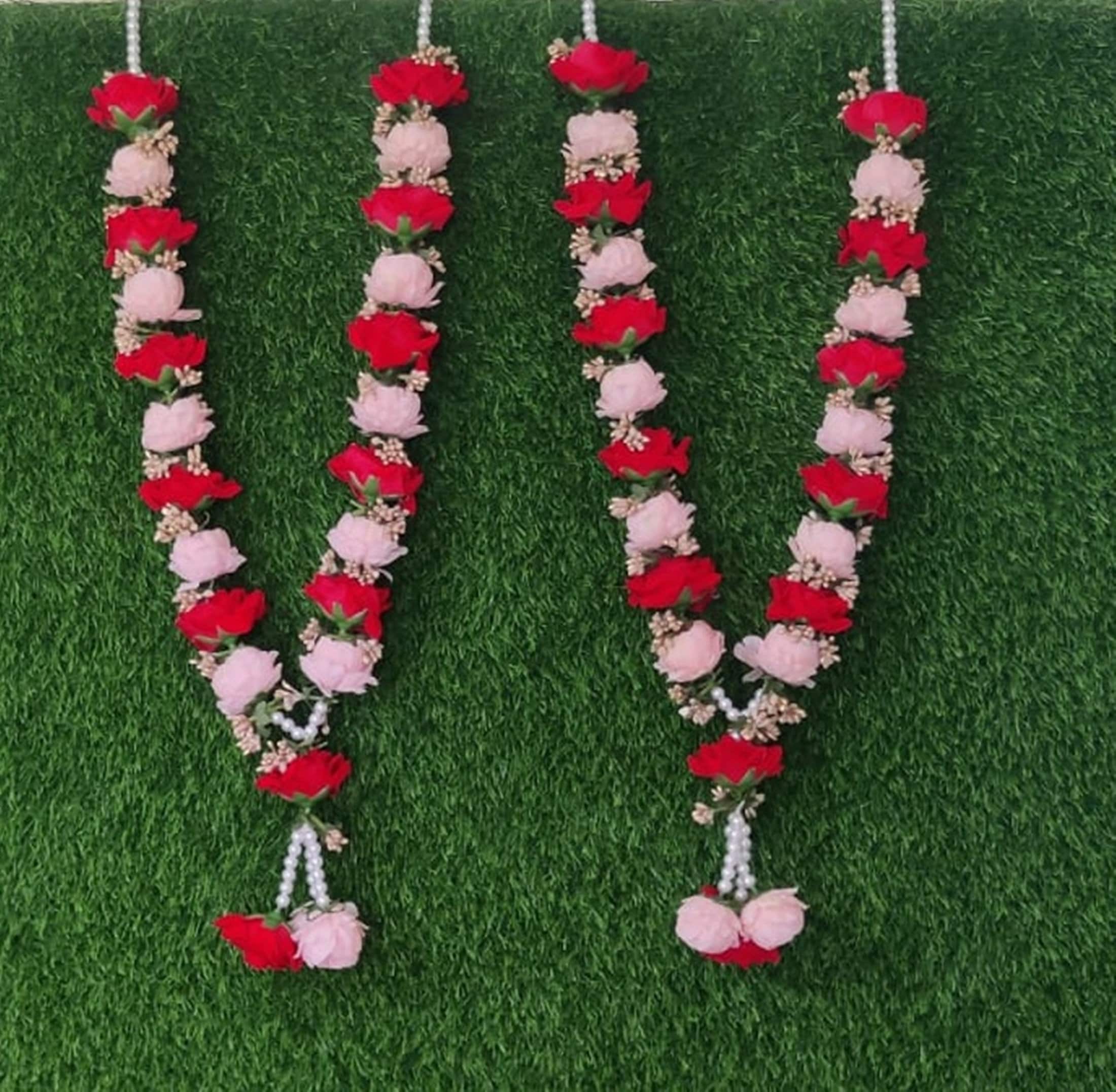 Pair of Artificial Rose Flower Varmala Welcom Mala Wedding - Etsy