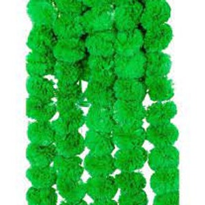 6ft Marigold Flower Garland Buffed With Lilliy Hangings for Indian ...